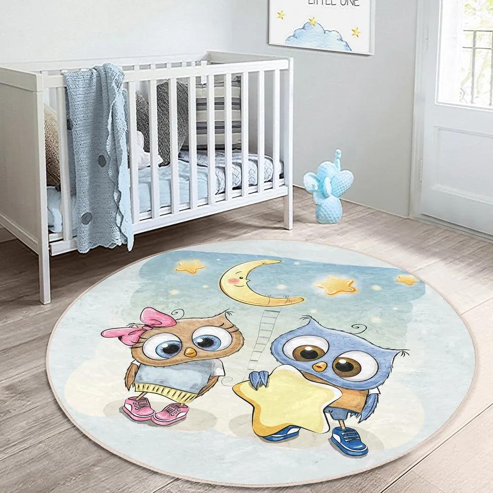 Světle modrý dětský koberec ø 100 cm Comfort – Mila Home
