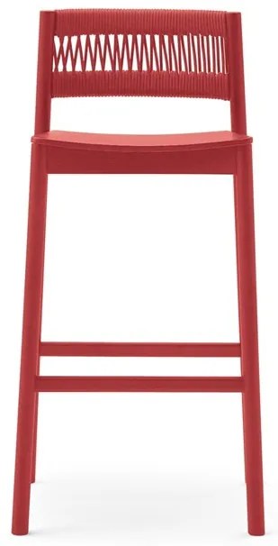 BILLIANI - Dřevěná barová židle s čalouněným sedákem LOAD 648