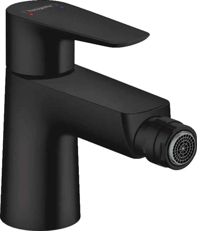 Hansgrohe Talis E, páková bidetová baterie s odtokovou soupravou s táhlem, matná černá, HAN-71720670