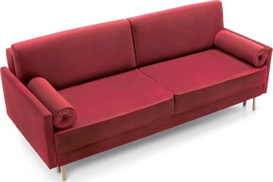 Casarredo - Komfort nábytek Rozkládací pohovka AZULO látka Riviera 61, nohy zlaté
