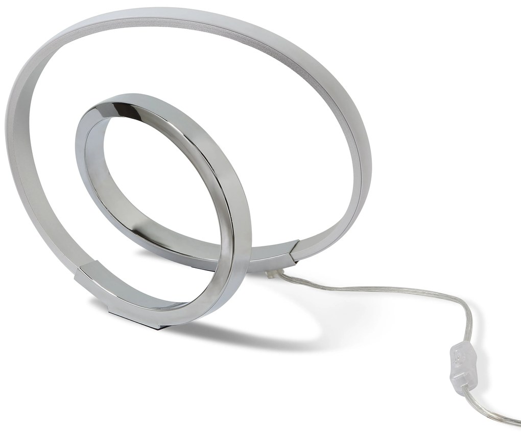 Mantra 5383 Infinity, moderní stolní lampička, 12W LED 3000K, stříbrná/chrom, výška 26cm