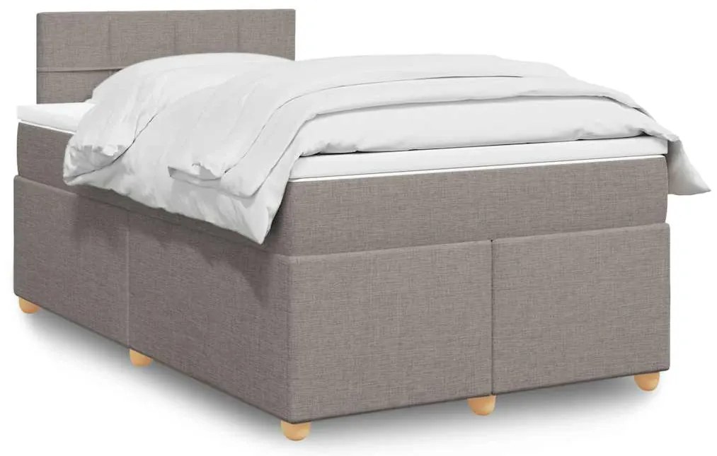Box spring postel s matrací taupe 120x190 cm textil 3286623
