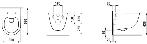 LAUFEN H8209664000001 - Závěsné WC PRO keramika/bílá