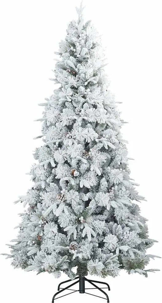 Umělý Skládací Vánoční Strom s stojanem Bílá 210 cm PE a PVC 3397498