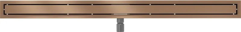 Mexen Flat M13 lineární odtok 2v1 130 cm, kartáčovaná měď - 1C10130