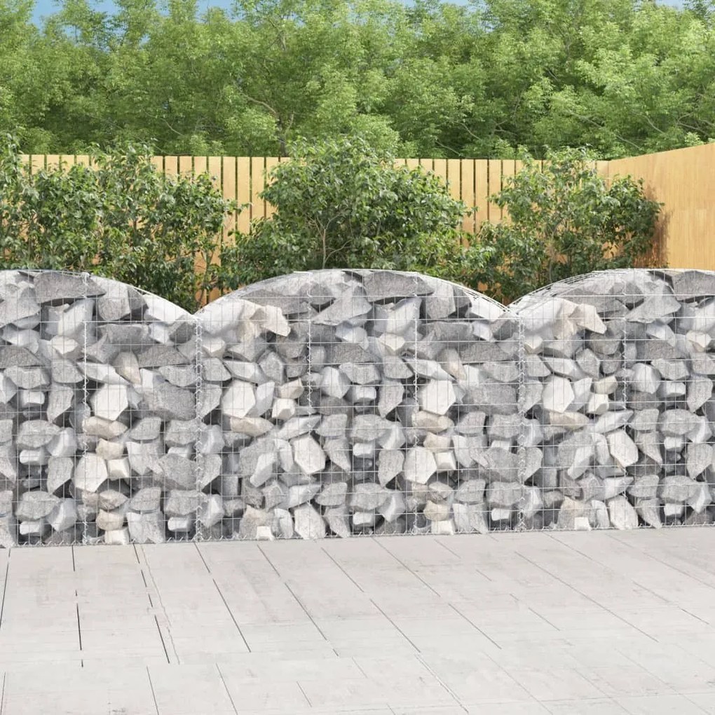 Klenutý gabionový koš 150 x 50 x 100/120 cm pozinkované železo 153455