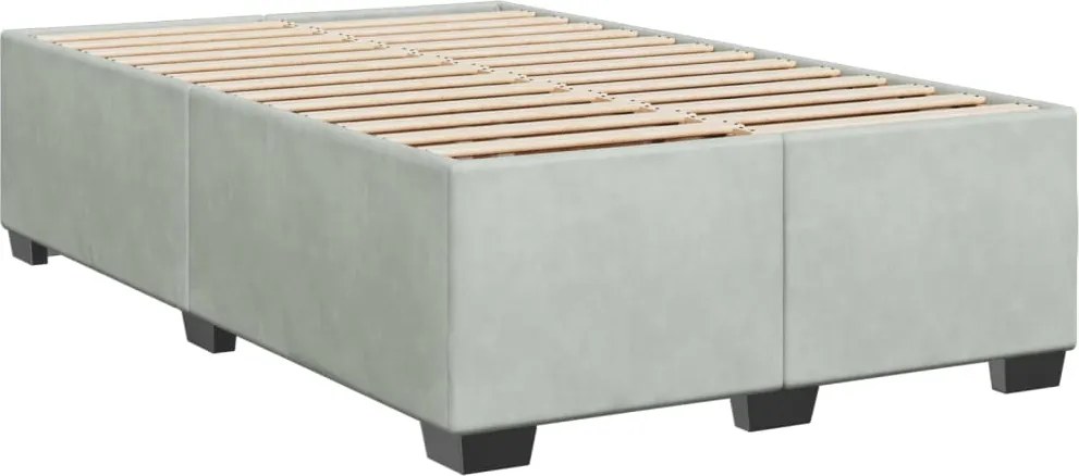 Box spring postel s matrací světle šedá 120 x 200 cm samet 3288576