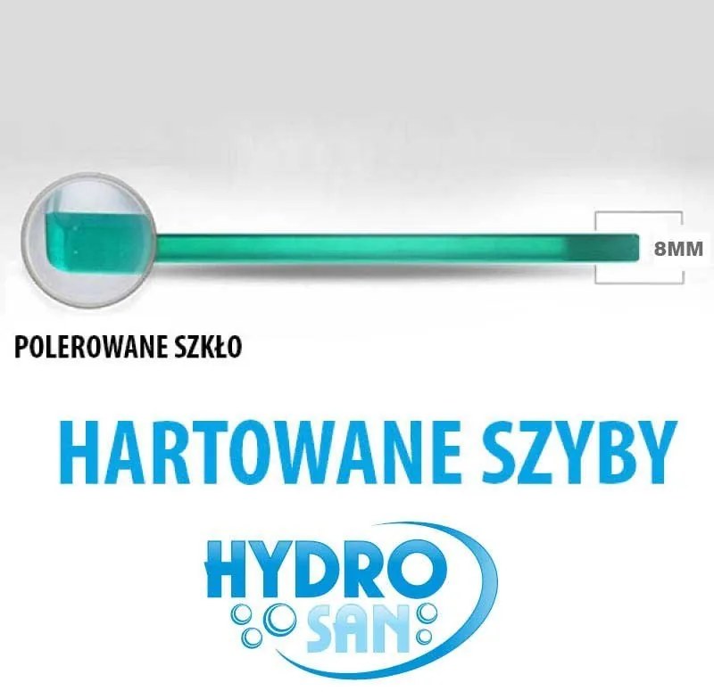 BPS-koupelny Obdélníkový sprchový kout HYD-OK203B 110x80 zlatý/transparent - bez vaničky