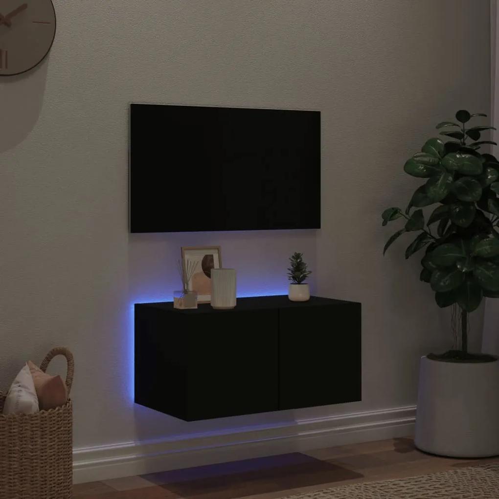 vidaXL Nástěnná TV skříňka s LED osvětlením 60x35x31 cm [837269] Barva: kouřový dub
