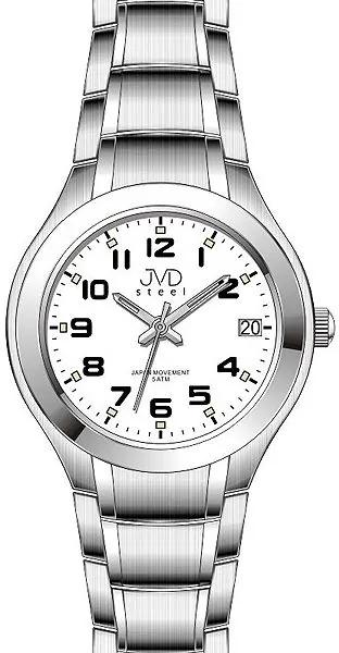Elegantní ocelové hodinky JVD steel J4126.1 s datumovkou 5ATM