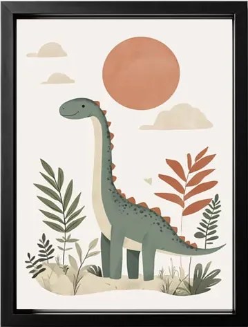Dinosauří dobrodruh - obraz - Přátelský dinosaurus v přírodě 73 - A3 – 297 × 420 mm - 259 Kč