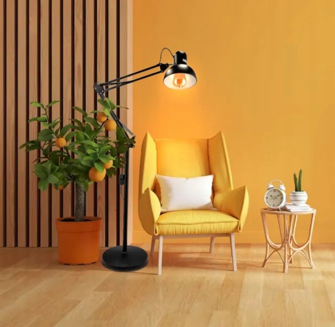 BERGE LED stojací lampa E27 185cm - BERLIN