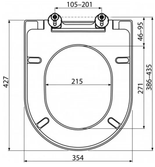 Alcadrain WC sedátko Softclose, duroplast A674S