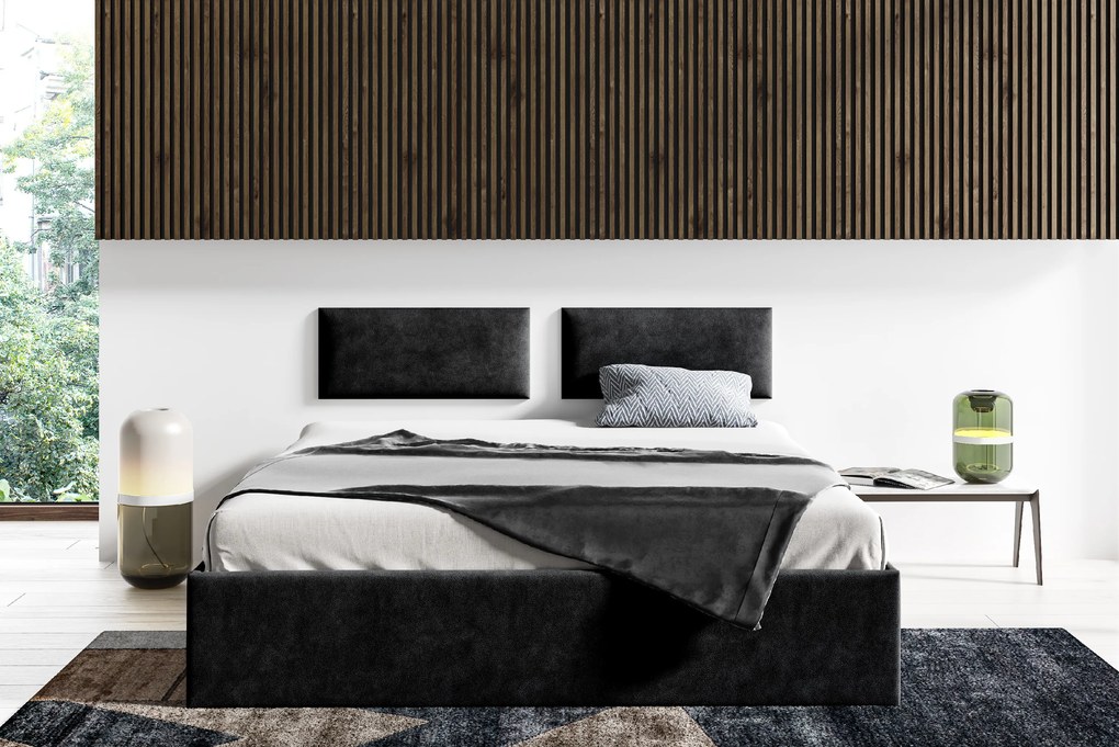 Eka Čalouněná postel Lucy - 160x200 cm Barva látky Trinity: Krémově bíla (Trinity 2301), Úložný prostor: Bez úložného prostoru