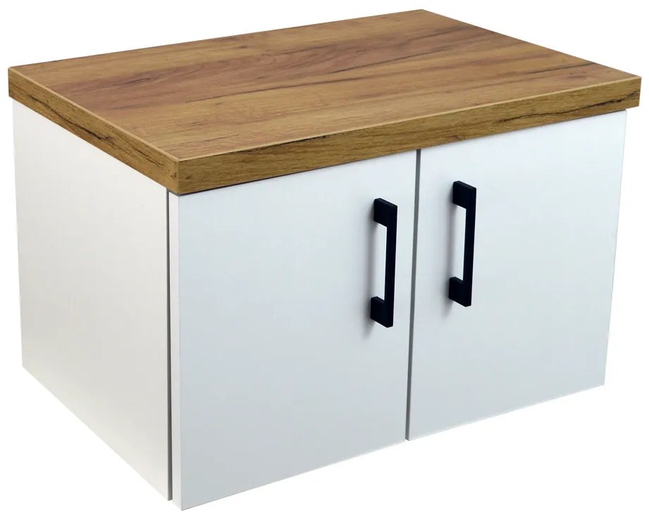 Comodo Koupelnová skříňka pod deskové umyvadlo Agria II W 60-HD - bílá/zlatý dub