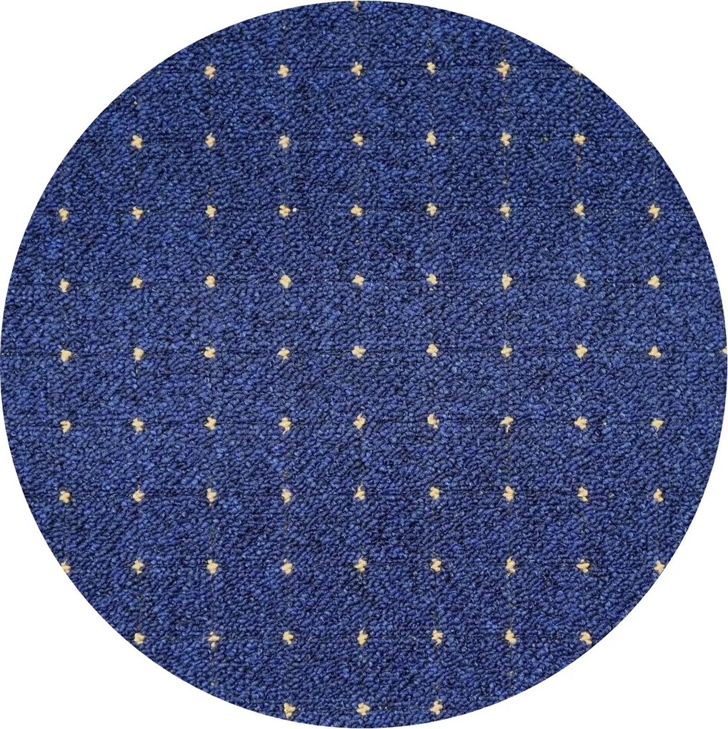 Condor Carpets, AKCE: 80x80 (průměr) kruh cm Kusový koberec Udinese modrý kruh, šedá, chodba / předsíň