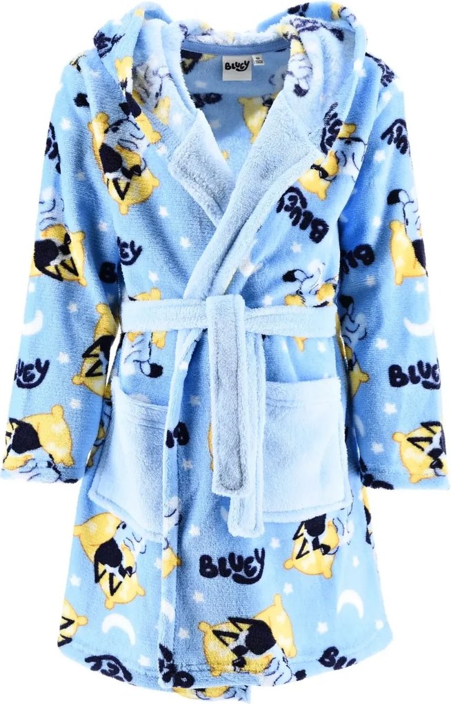 Dětský fleece župan s kapucí Bluey, EU 104