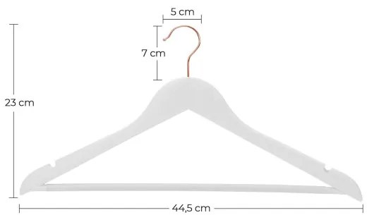 Věšáky na oblečení CRW001W01 20 ks