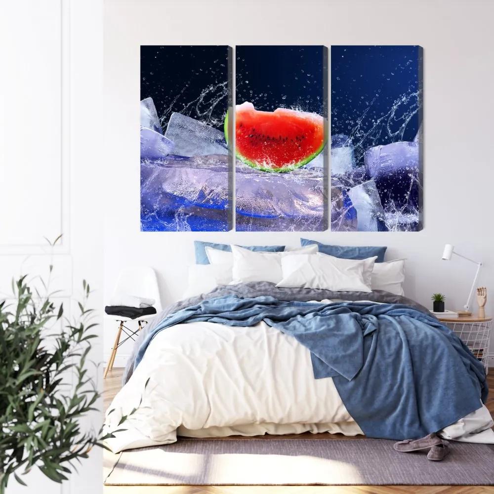 Vícedílný obraz Meloun Na Ledu Nedostatek Nedostatek Plátno Canvas 150x100