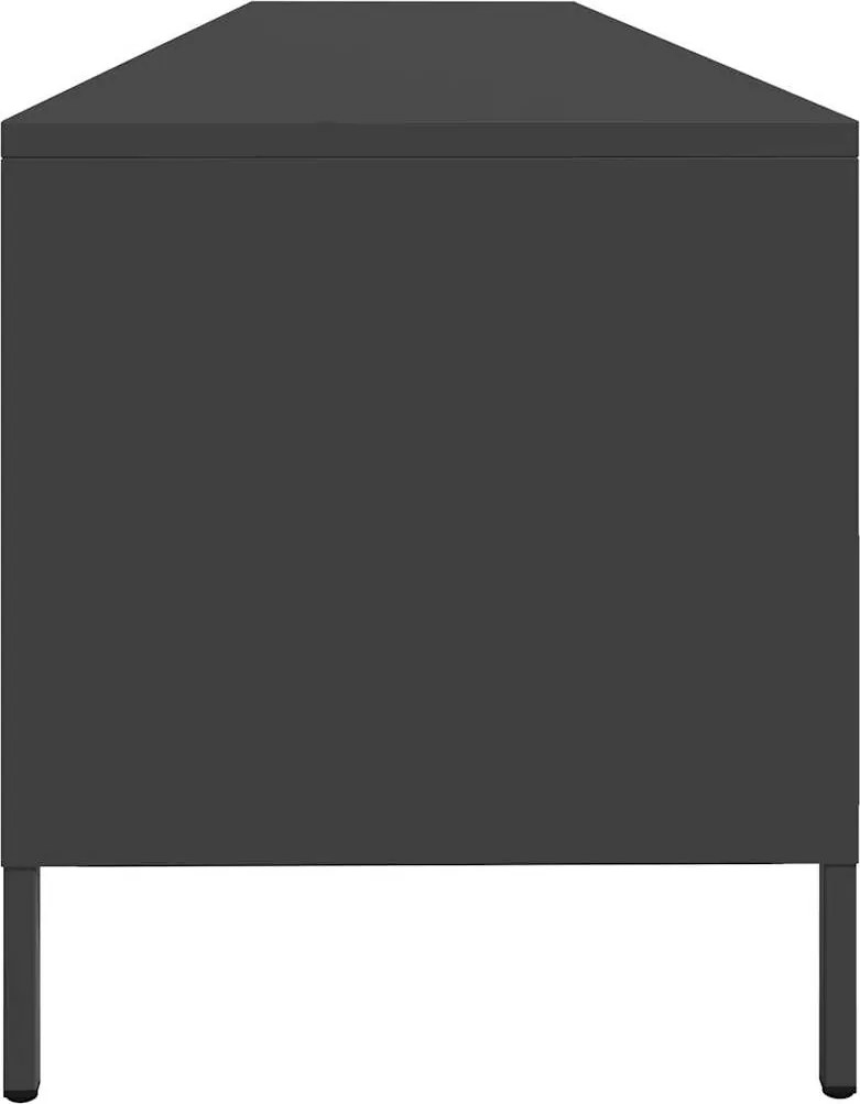 TV skříňka černá 202x39x43,5 cm ocel válcovaná za studena 3307155