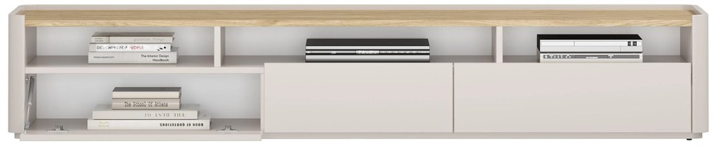 TV stolek Elivo 200 cm - kašmírová / dub olejovaný