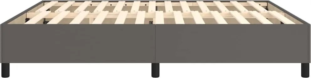 Rám postele s boxspringem šedá 160 x 200 cm umělá kůže 3121057