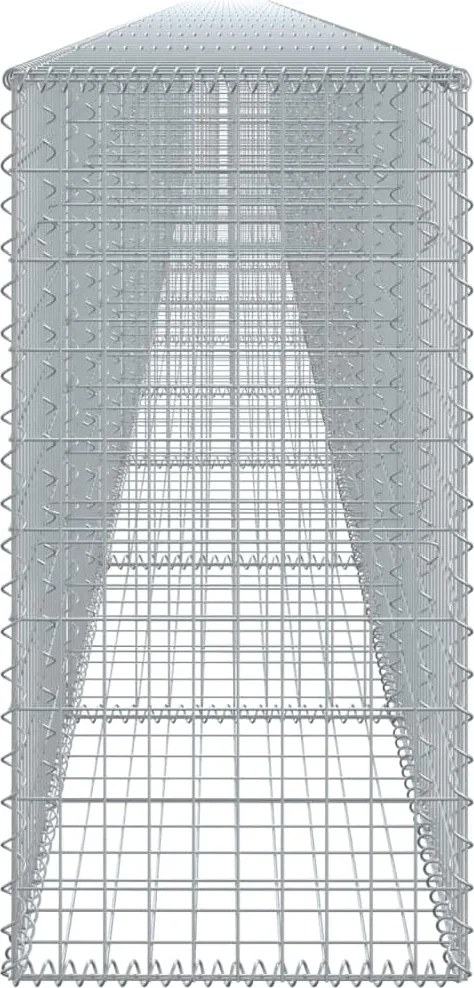 Gabionový koš s víkem 1 200 x 50 x 100 cm pozinkované železo 3295153