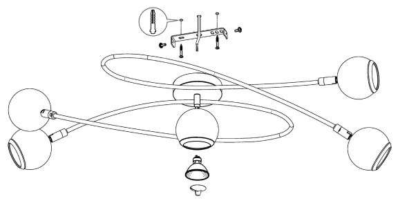 Eglo 94251 - LED Bodové svítidlo LOCANDA 5xGU10-LED/3W/230V