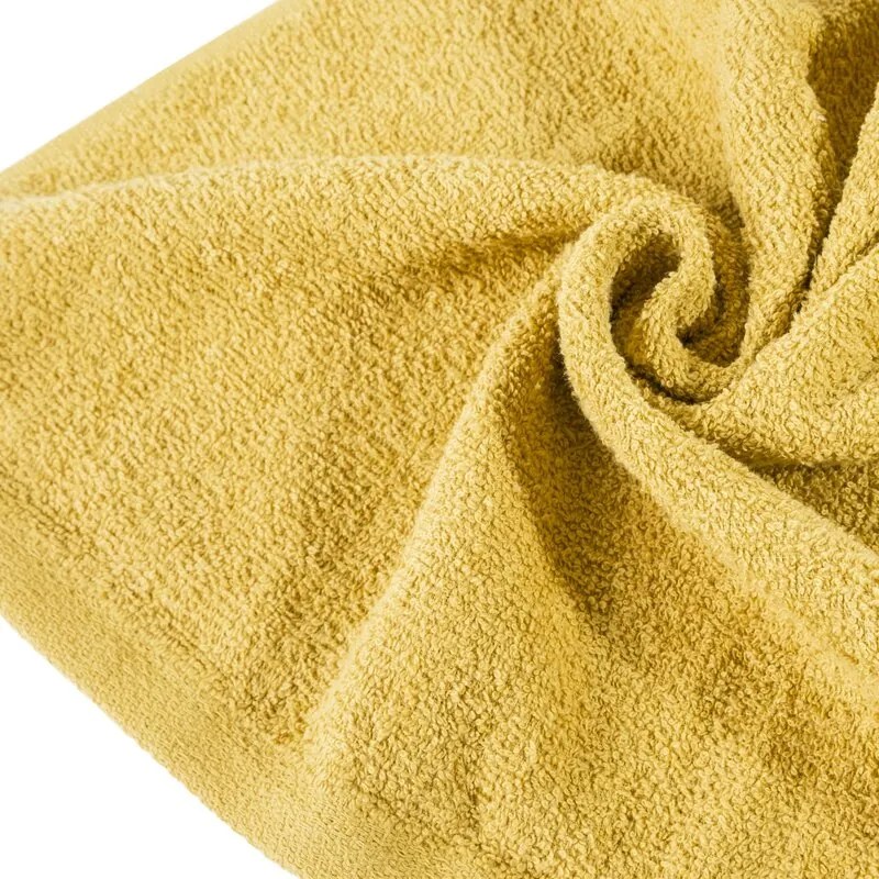 Klasický hořčicový bavlněný ručník TIANA1 Rozměr: 70 x 140 cm