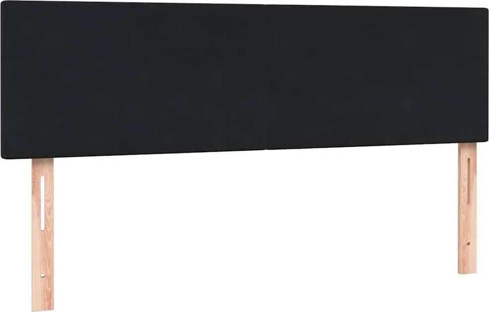 Box spring postel s matrací a LED černá 160x210 cm samet 3316697
