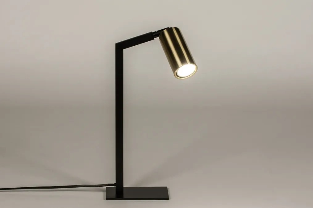 Stolní minimalistická lampa Benett Black and Gold