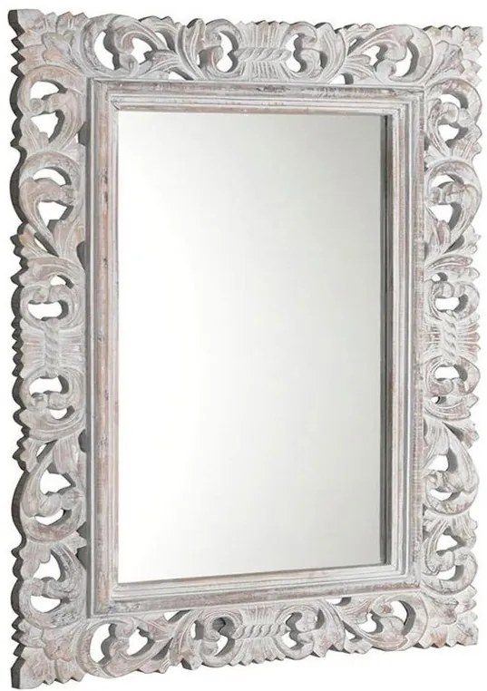 SAPHO - SCULE zrcadlo v rámu, 70x100cm, bílá IN171