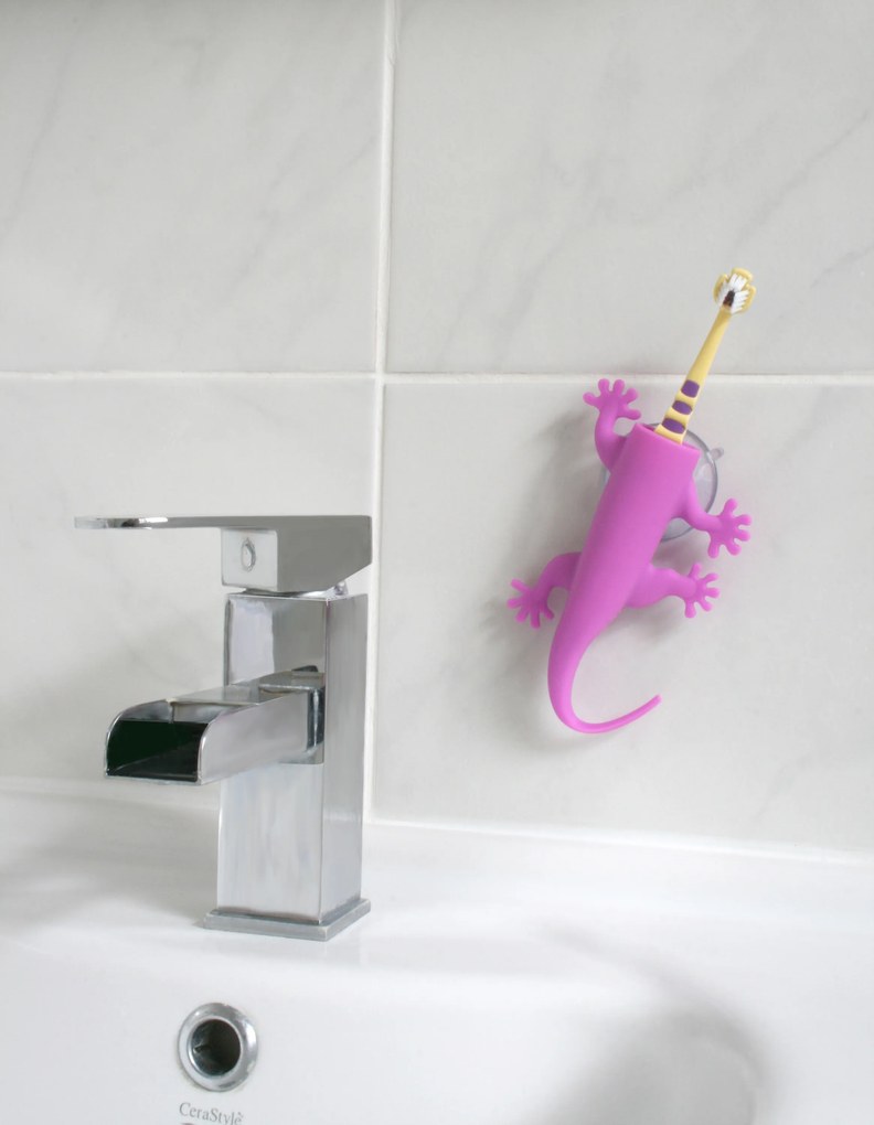 Držáček kartáčku  J-ME Larry The Lizzard, více variant Barva: zelený