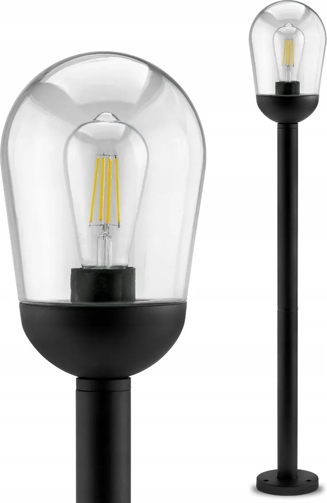 Zahradní stojící venkovní Led lampa Sloupek 1 m Na Žárovku E27 230V IP44