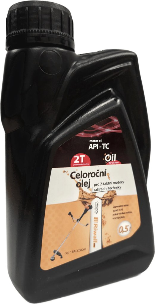 Riwall 2T - celoroční olej pro 2-taktní motory, 0.5l