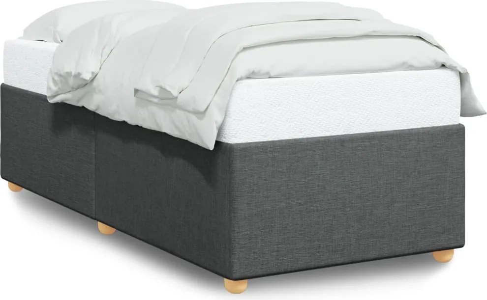 Rám postele bez matrace tmavě šedá 90 x 190 cm textil 3284695