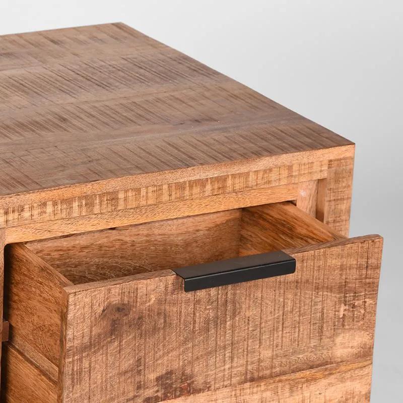 LABEL51 TV stolek Glasgow - přírodní mangové dřevo - 160 cm