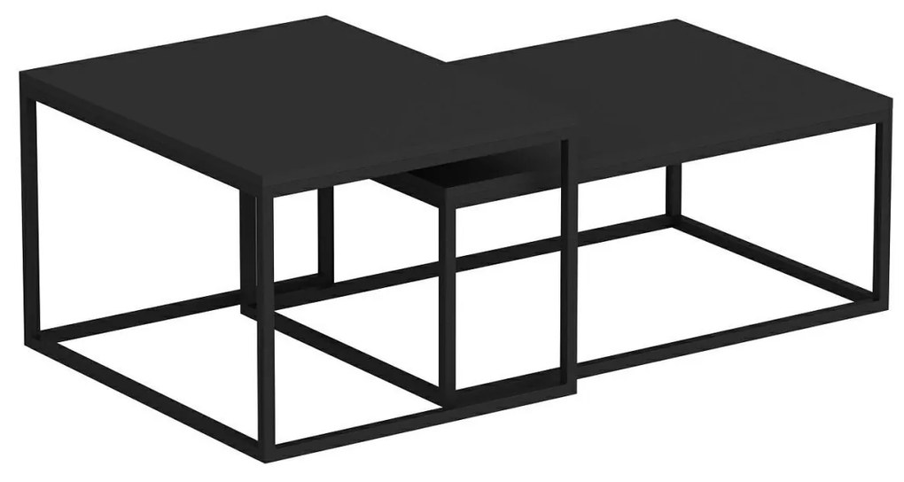 Hanah Home Odkládací stolek (2 kusy) Leka - Black, Černá