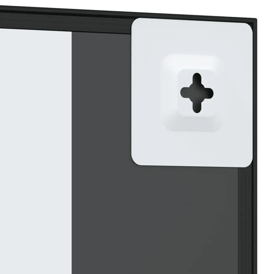 Nástěnné zrcadlo černé 30 x 40 cm obdélník železo - Default Title