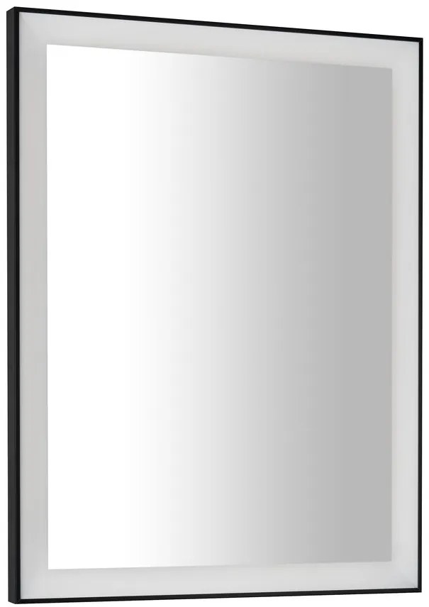 Sapho, GANO zrcadlo s LED osvětlením 60x80cm, černá