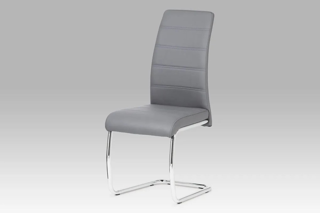 Jídelní židle koženka šedá DCL-407 GREY AKCE