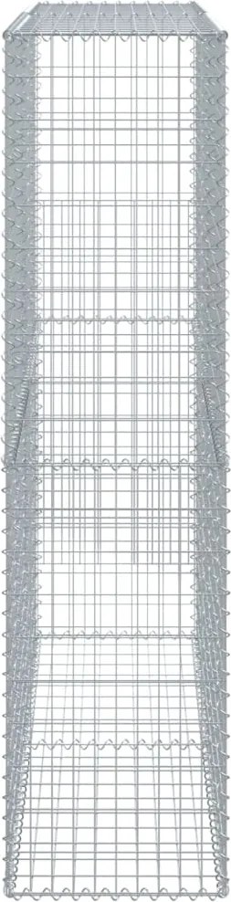 Gabionový koš s víkem 200 x 50 x 200 cm pozinkované železo 3295167