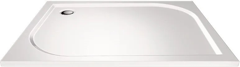 MEREO - Obdélníková sprchová vanička, 120x80x3 cm, bez nožiček, litý mramor CV76M