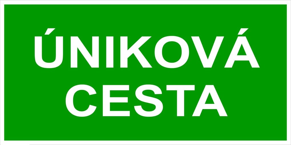 Samolepka Úniková cesta 200 mm x 100 mm