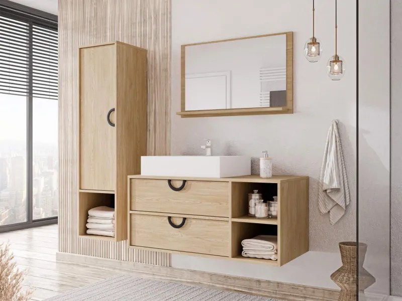 Koupelnový nábytek Gewiro, Barva: dub cremona, Sifon k umyvadlu: ne, Umyvadlo: ne, Baterie: Economico BYU 020M