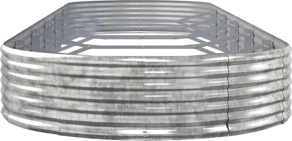 Vyvýšený záhon pozinkovaná ocel 523x140x36 cm stříbrný 319047