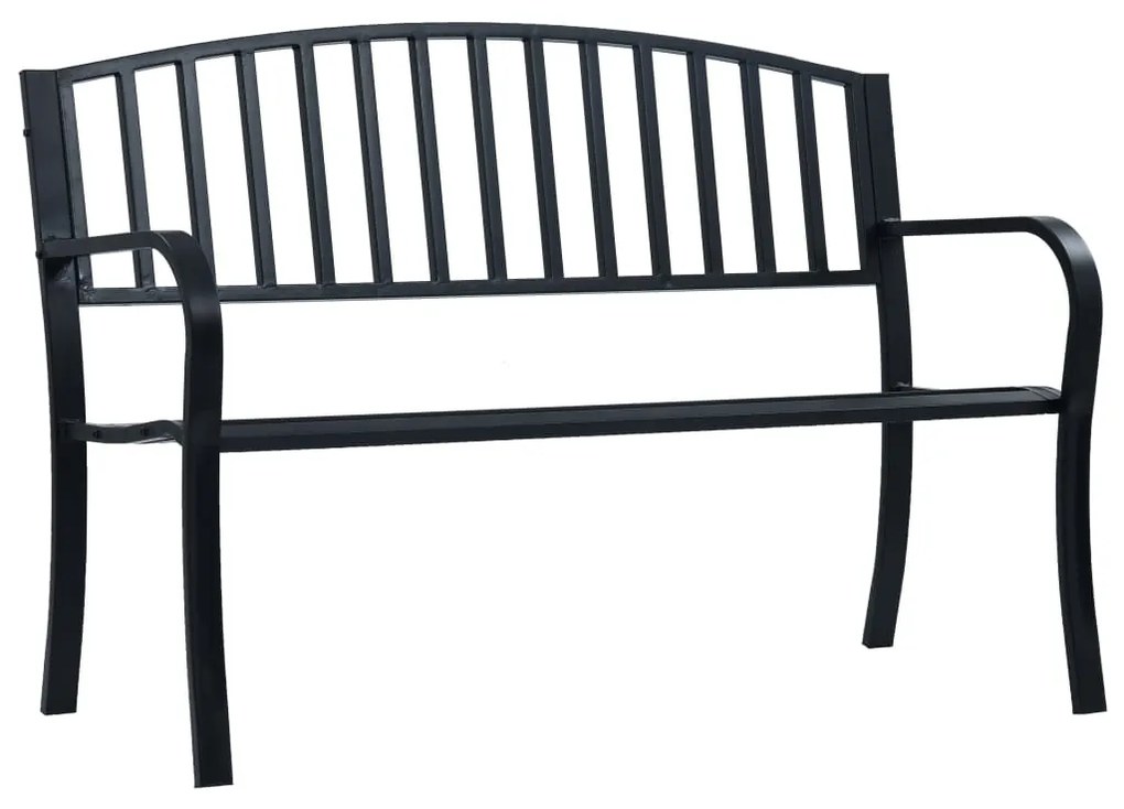 vidaXL Zahradní lavice černá 120 cm ocel