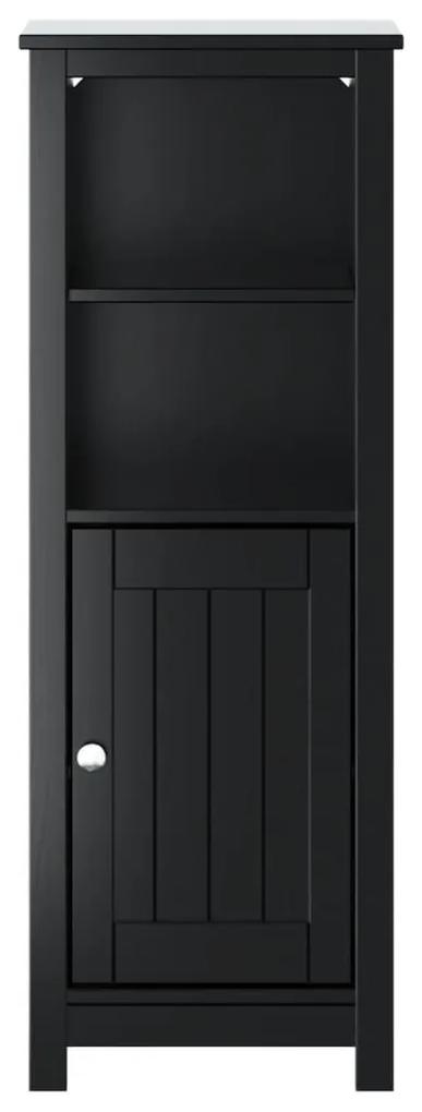 Koupelnová skříňka BERG černá 40x34x110 cm masivní borové dřevo,  358545
