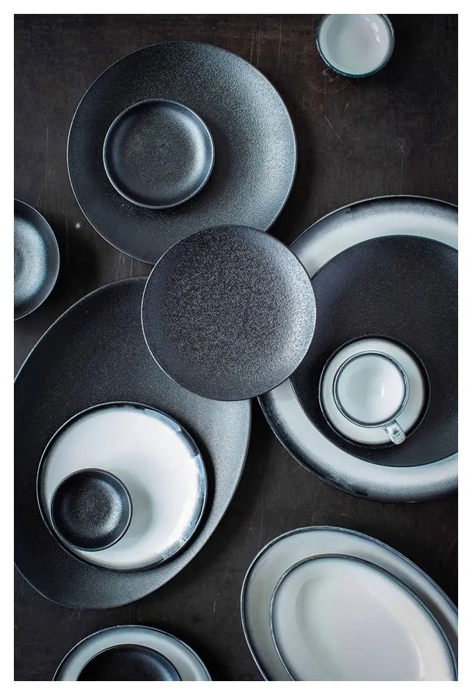 Černý keramický servírovací talíř Maxwell &amp; Williams Caviar Baguette