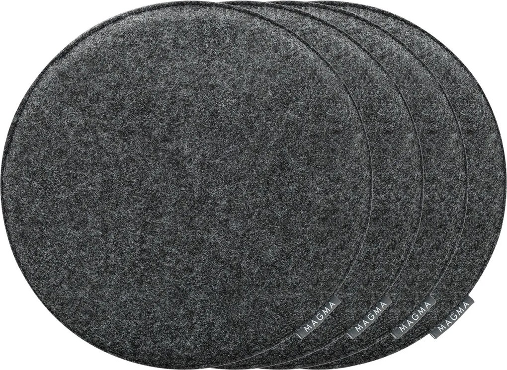 Magma Stuhlkissen Avaro 4er Set (kulatá, antracitová)